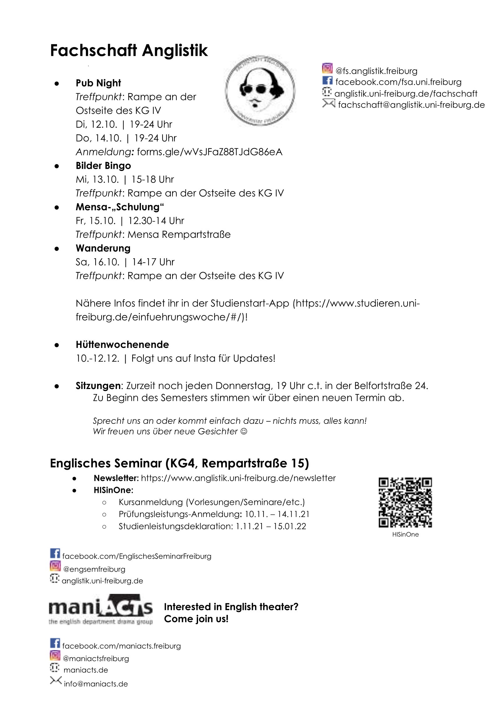 Fachschaft Anglistik — Englisches Seminar